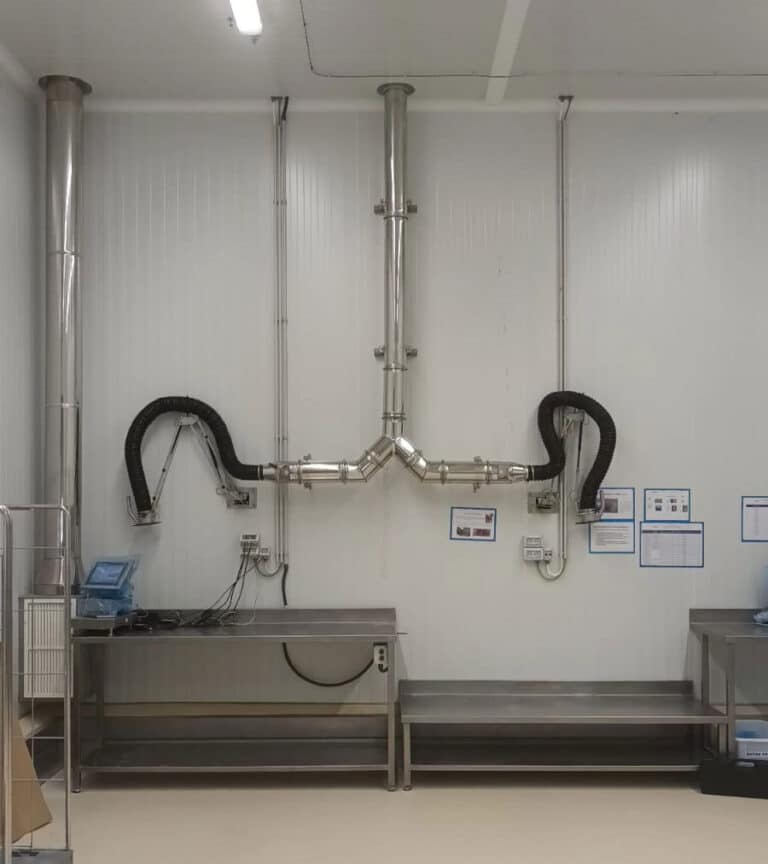 sistema de captación de leche en polvo en empresa alimentaria | Tecfilter